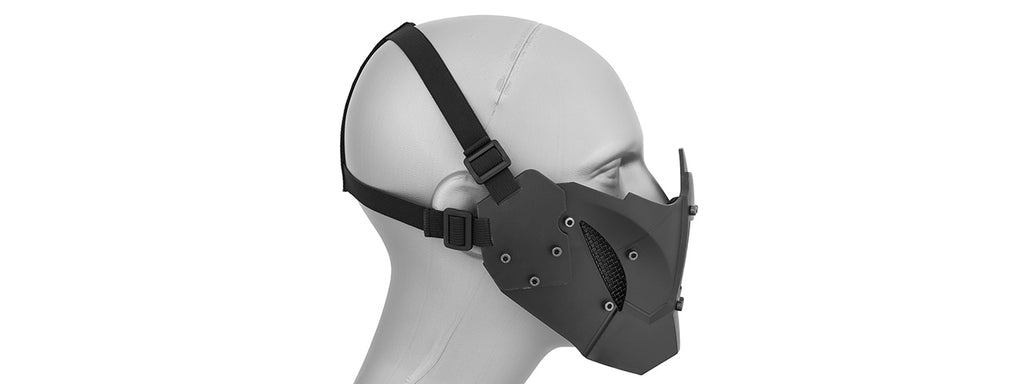 Ac-885B Adjustable Retro Mecha Half Face Mask (Black) Airsoft Gun / Ac ...