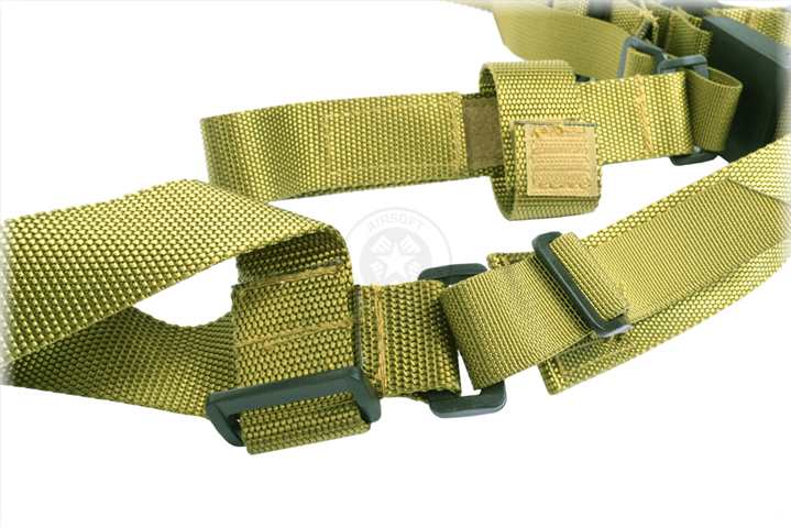 AMA OpSpec 3-Point Adjustable QD Rifle Sling - OD Green - Army AirsoftGuns