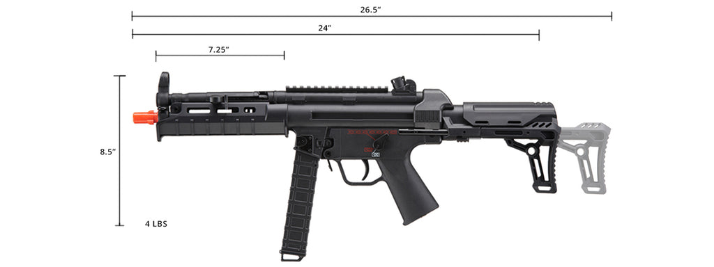Acw Specter Airsoft Smg Aeg (Color: Black) - Army AirsoftGuns
