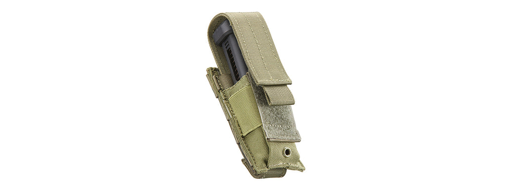 Code 11 Single Pistol Magazine Pouch (Color: OD Green) - Army AirsoftGuns