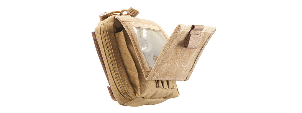 Code 11 Tactical Molle Map Pouch (Color: Tan) - Army AirsoftGuns