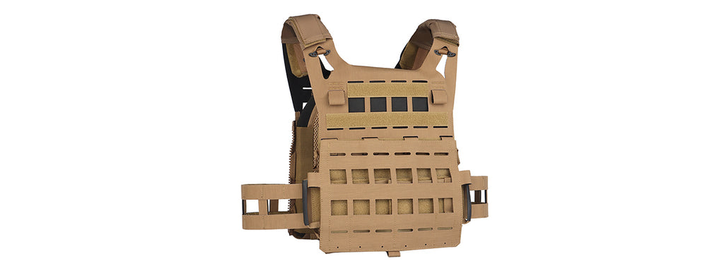 Lightweight SPC Laser Cut Tactical Vest (Color: Coyote Brown) - Army ...
