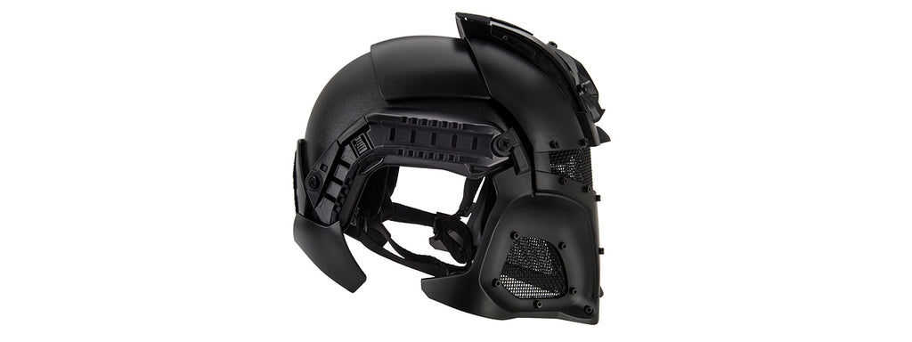 Interstellar Battle Trooper Full Face Airsoft Helmet (BLACK ...