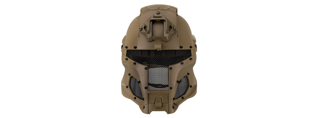 Interstellar Battle Trooper Full Face Airsoft Helmet (TAN) Airsoft Gun ...