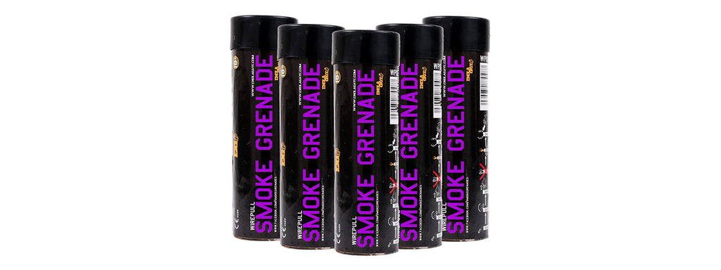 Enola Gaye Airsoft Wire Pull Tactical Purple Smoke Grenade WP40 (Pack ...