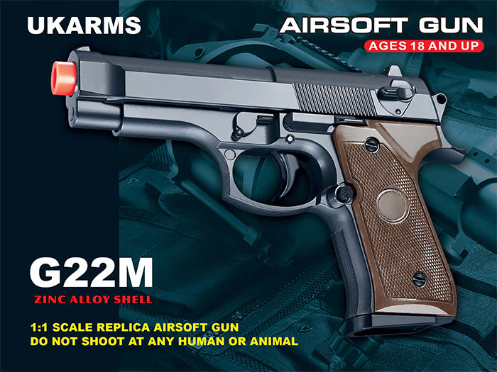 Ukarms G22M Metal Spring Pistol - Army AirsoftGuns