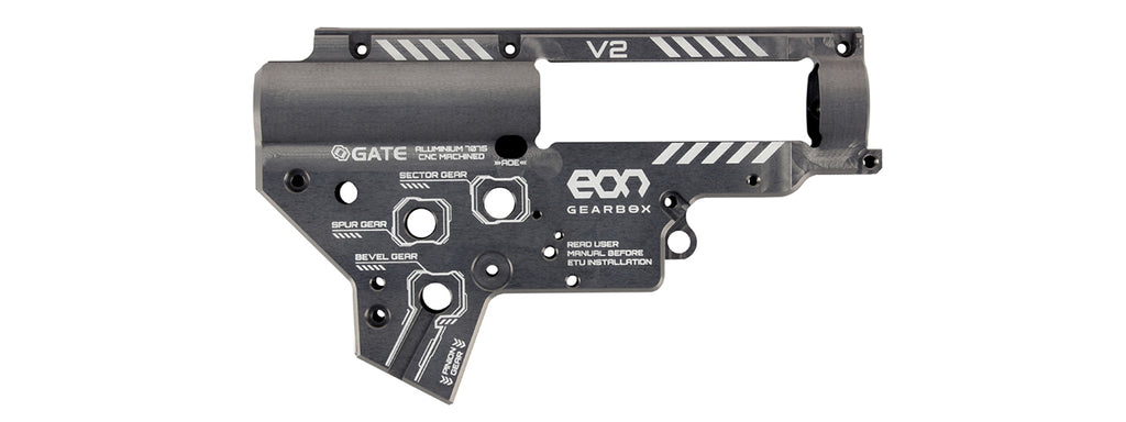 Gate EON V2 Gearbox Shell Rev. 2 - Titanium - Army AirsoftGuns