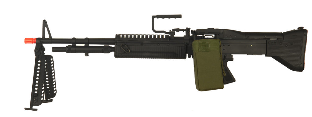 A&K Iu-M60-Nb M60 Aeg Metal Gear, Full Metal Body, Bipod, Box Magazine ...