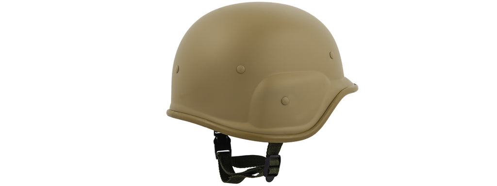 PASGT Airsoft Helmet w/ Adjustable Chin Strap (TAN) - Army AirsoftGuns