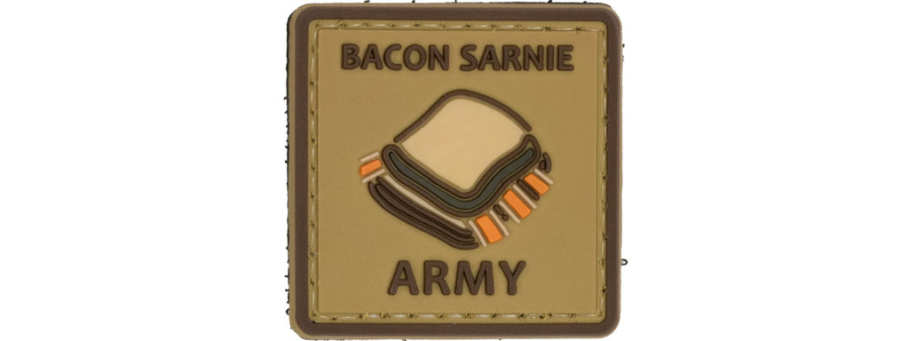 Bacon Sarnie Army PVC Patch (Color: Coyote Tan) - Army AirsoftGuns