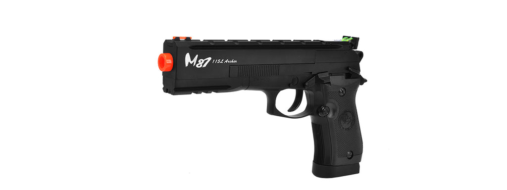 Wg M87 Archer Full Metal Co2 Gas Blowback Airsoft Pistol - Black - Army ...