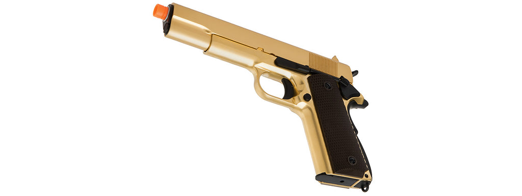WE Tech 1911 A1 Gold Plated Airsoft Gas Blowback Pistol (Gold) - Army ...