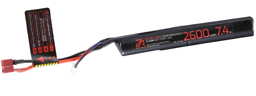 Zion Arms 7.4v 2600mAh Lithium-Ion Stick Battery (Deans Connector ...